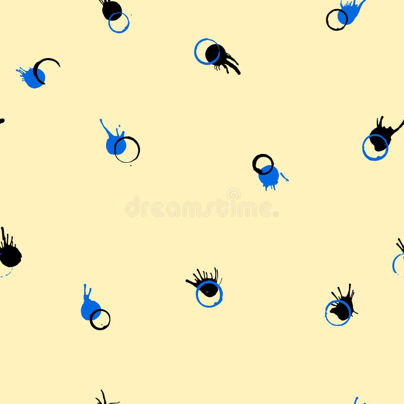 Tri-color Splashes and Circles Seamless Pattern. Stock Vector ...