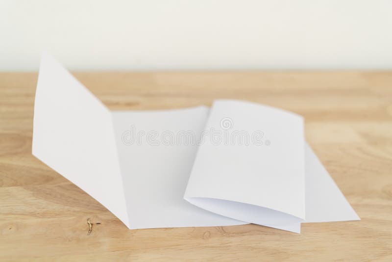 A4 Tri-fold Brochure Blank White Template for Mock Up and Presentation ...