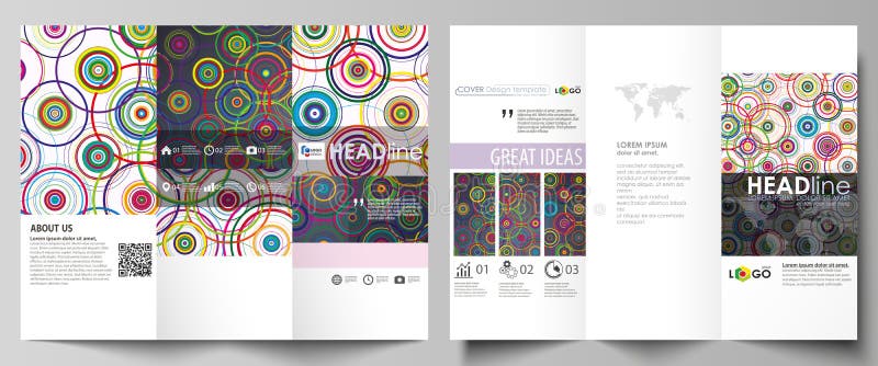 Tri-fold Brochure Business Templates on Both Sides. Easy Editable ...