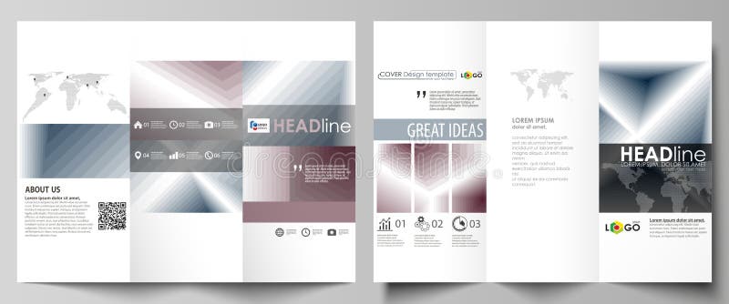 Tri-fold Brochure Business Templates on Both Sides. Easy Editable ...