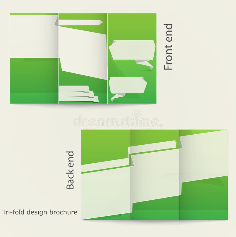 Tri-fold brochure design. stock vector. Illustration of page - 34424970