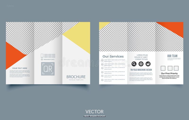 A4 Tri-fold Brochure Design Template. Print Stock Vector - Illustration ...