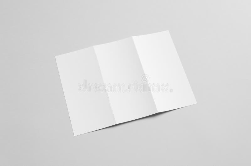 A4 Tri-Fold Brochure Mock-Up Stock Image - Image of simple, minimalist ...