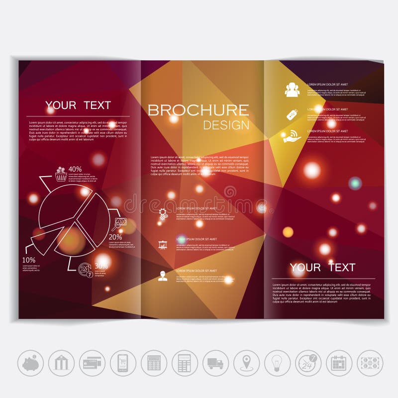 Cool Ring Design Tri-fold Brochure Template Stock Vector - Illustration ...