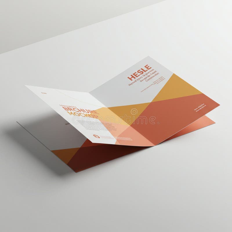 Tri-fold Brochure Mockup with a Modern Design. Features Angular ...