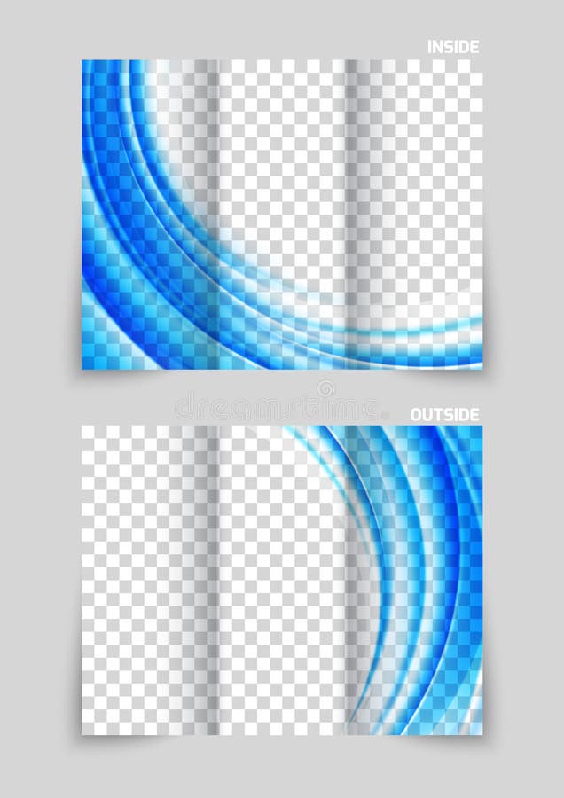 Tri-fold Wave Background, Brochure Design Stock Vector - Illustration ...
