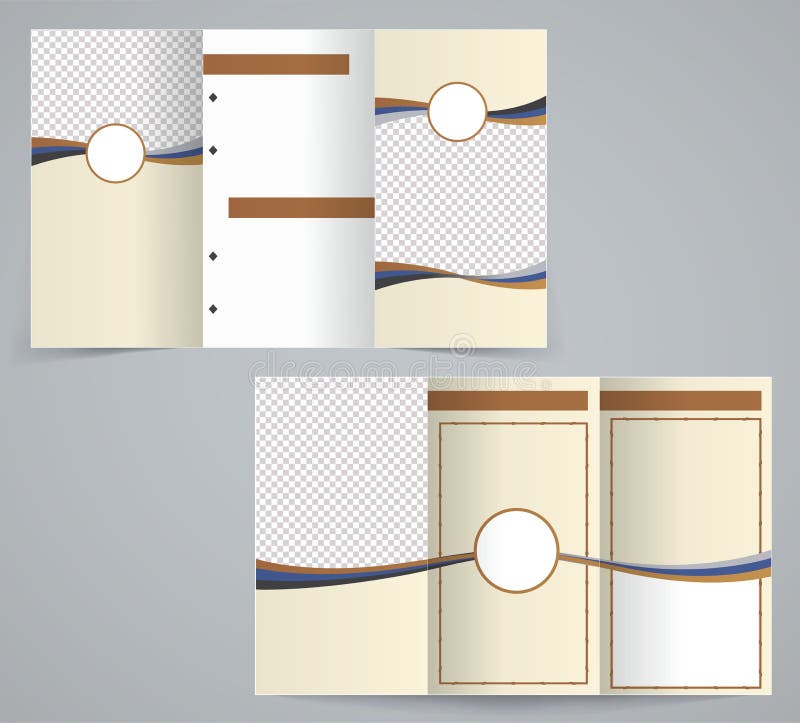 Tri-fold Business Brochure Template, Two-sided Template Design Stock ...