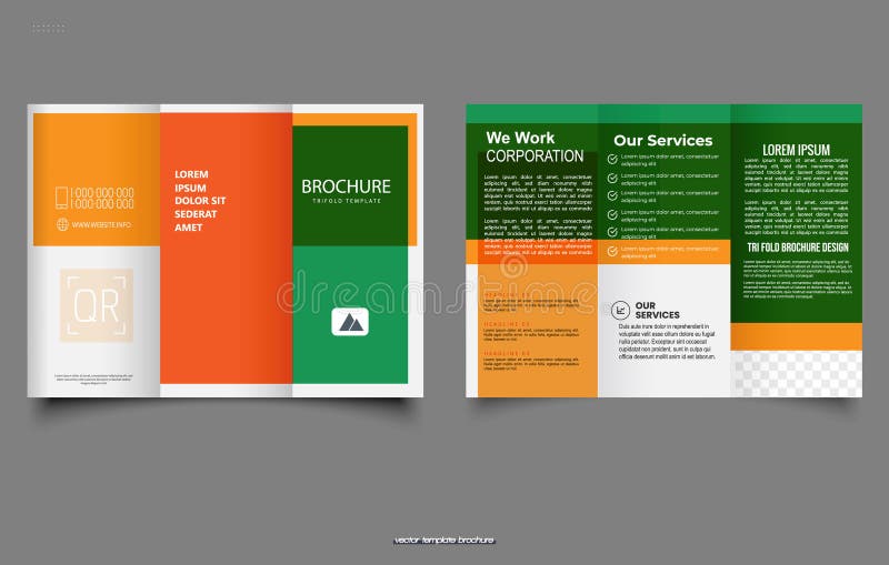 Tri Fold Business Brochure Template Layout. Corporate Design Leaflet ...