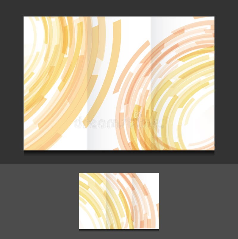 Tri Fold Color Circles Illustration Design Stock Illustration ...