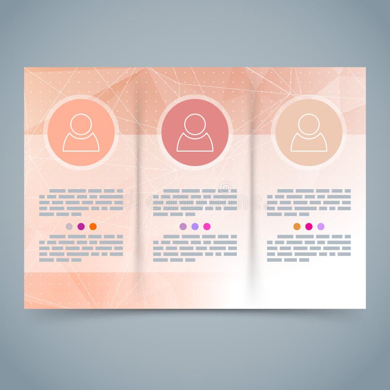 Tri-fold Geometrical Brochure Abstract Template Stock Vector ...