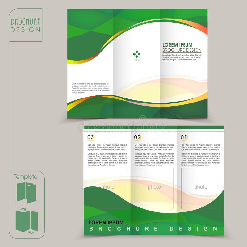 Modern Style Tri-fold Brochure Template for Business Stock Vector ...