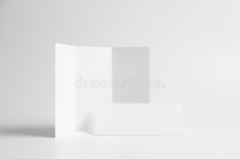 A4 Tri-Fold Roll Fold Brochure Mock-Up. Seamless Background Stock ...