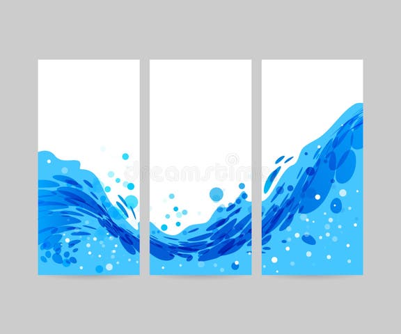Tri-fold Wave Background, Brochure Design Stock Vector - Illustration ...