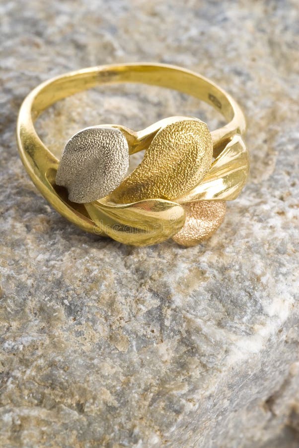 Tri-gold Ring stock photo. Image of trigold, precious - 10136470