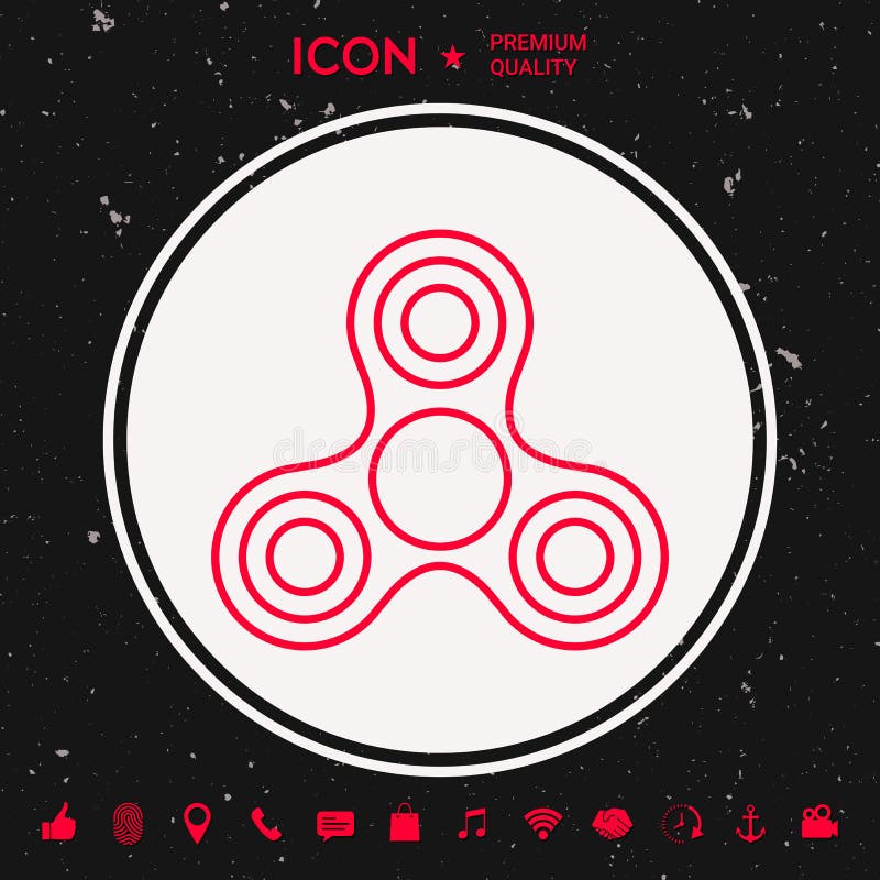 Tri Spinner icon stock vector. Illustration of cool - 107628633