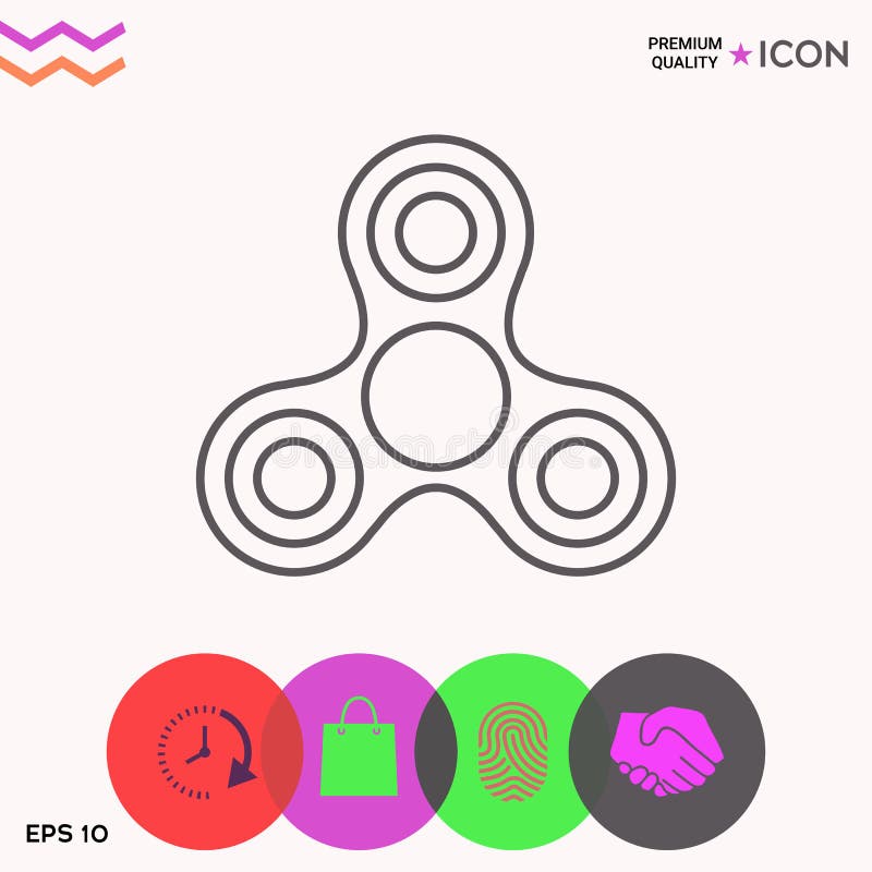 Tri Spinner icon stock vector. Illustration of ring - 129344550