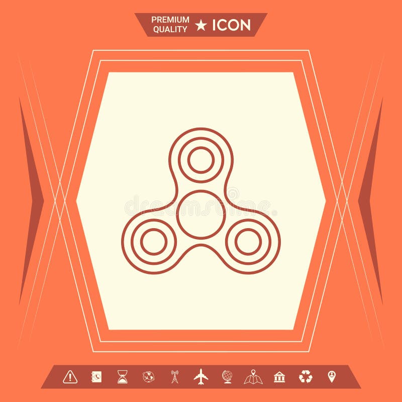 Tri Spinner icon stock vector. Illustration of fidget - 124823979