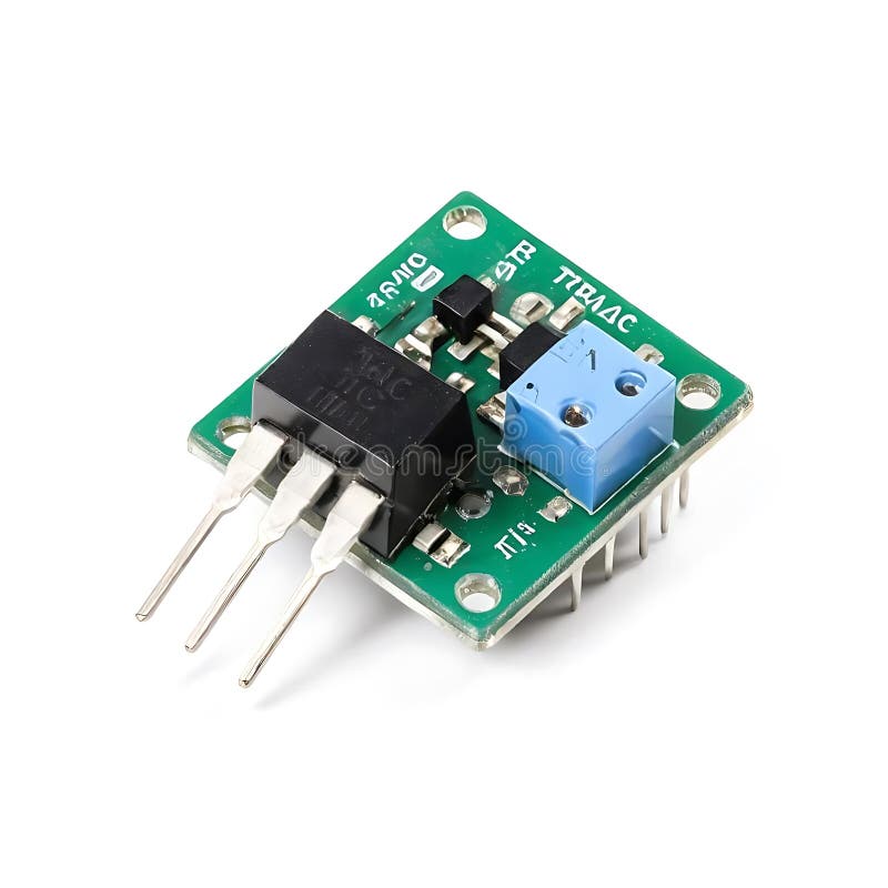 Thyristor Isolated on White Background. Semiconductor Triode Stock ...