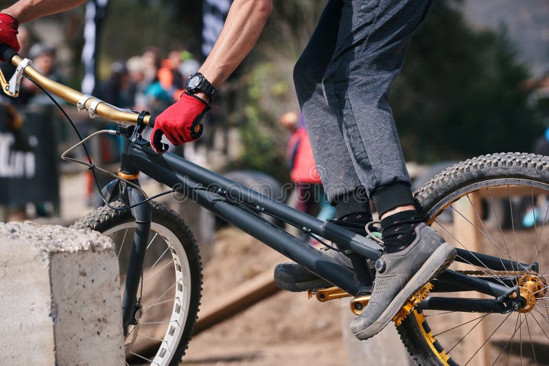 Trial Bike, Outdoor Circuit Stock Photo - Image of hobby, impress ...