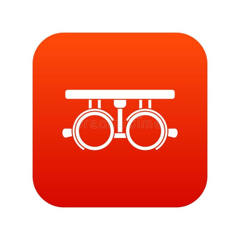 Trial Frame for Checking Patient Vision Icon Digital Red Stock Vector ...