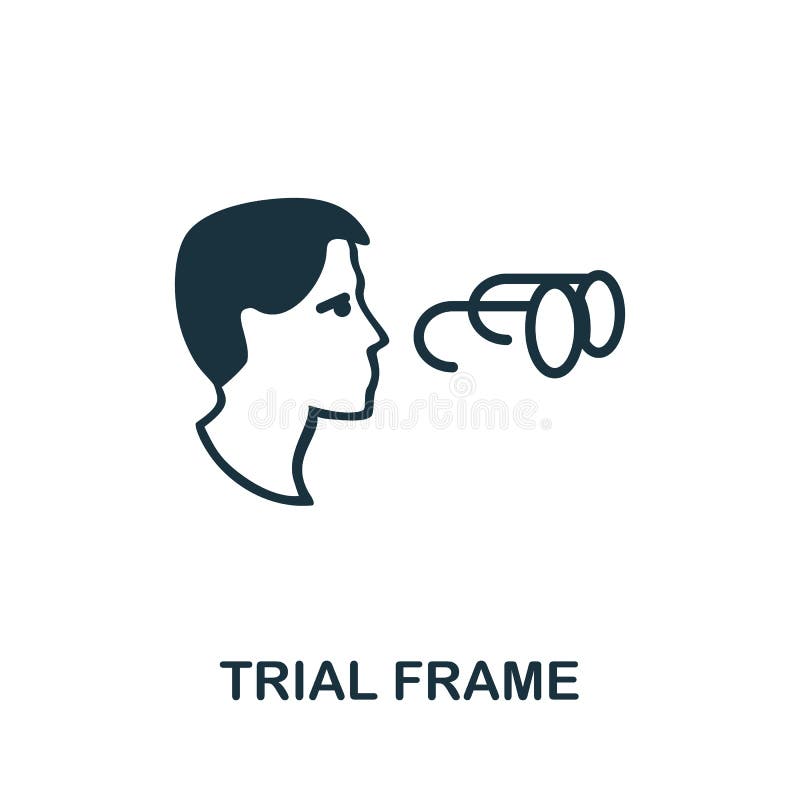 Trial Frame Icon. Simple Illustration from Ophthalmology Collection ...