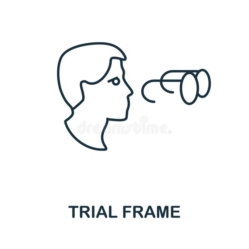 Trial Frame Icon. Simple Illustration from Ophthalmology Collection ...