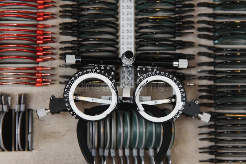 Trial Frame and Trial Lenses. Stock Photo - Image of technology ...