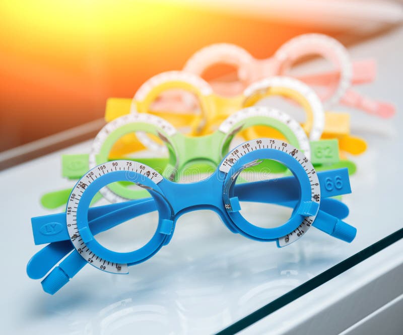 Trial Frame of Test Glasses. Modern Equipment. Stock Photo - Image of ...