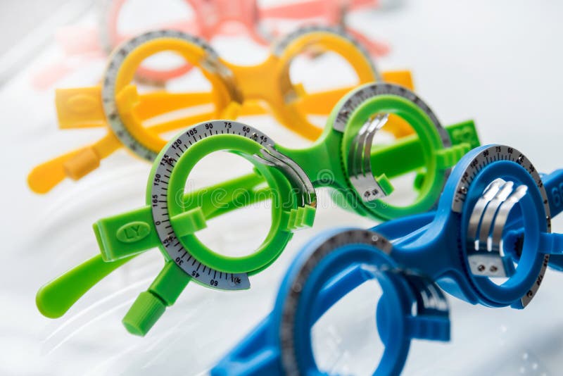 Trial Frame of Test Glasses. Modern Equipment. Stock Image - Image of ...