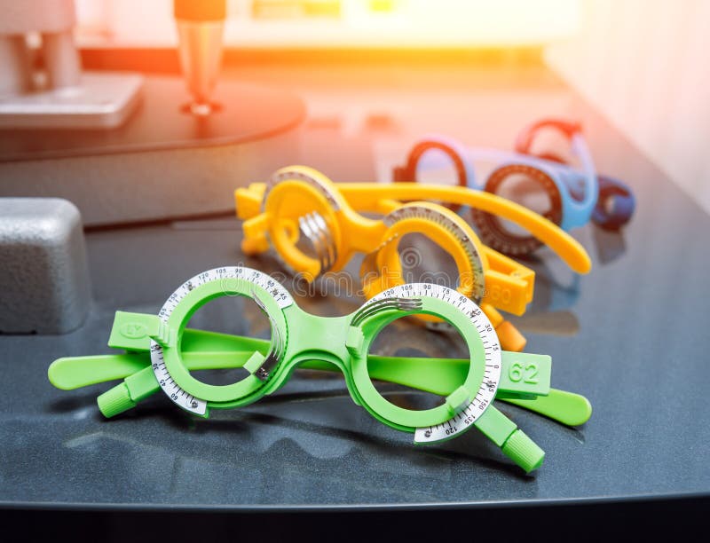 Trial Frame Test Glasses. Optometry. Optometry Equipment. Stock Image ...