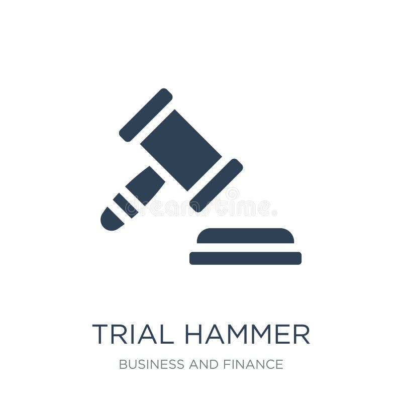 Trial Hammer Icon in Trendy Design Style. Trial Hammer Icon Isolated on ...