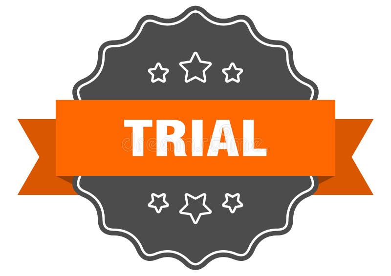 Trial label stock vector. Illustration of green, trial - 158944215