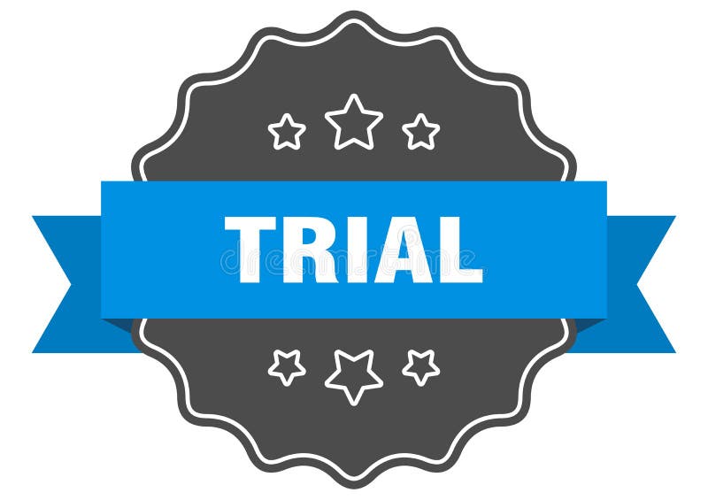 Trial label stock vector. Illustration of green, trial - 158944215