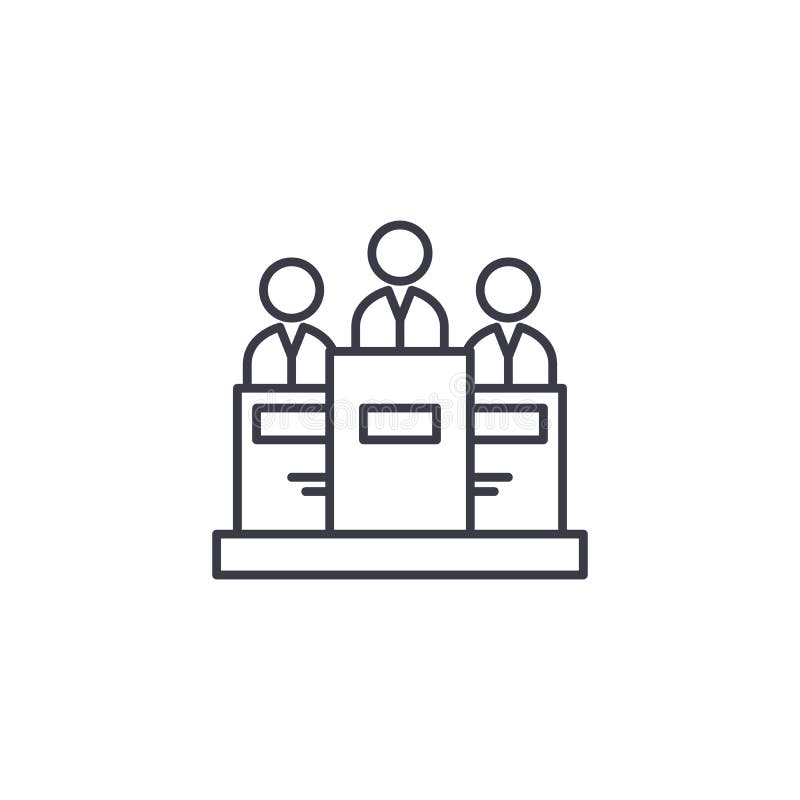 Trial Linear Icon Concept. Trial Line Vector Sign, Symbol, Illustration ...