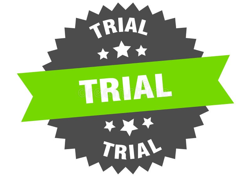 Trial stock vector. Illustration of sticker, vintage - 160545127