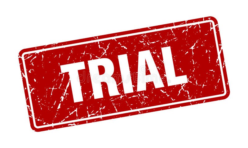Trial Sign. Trial Vintage Retro Label Stock Vector - Illustration of ...