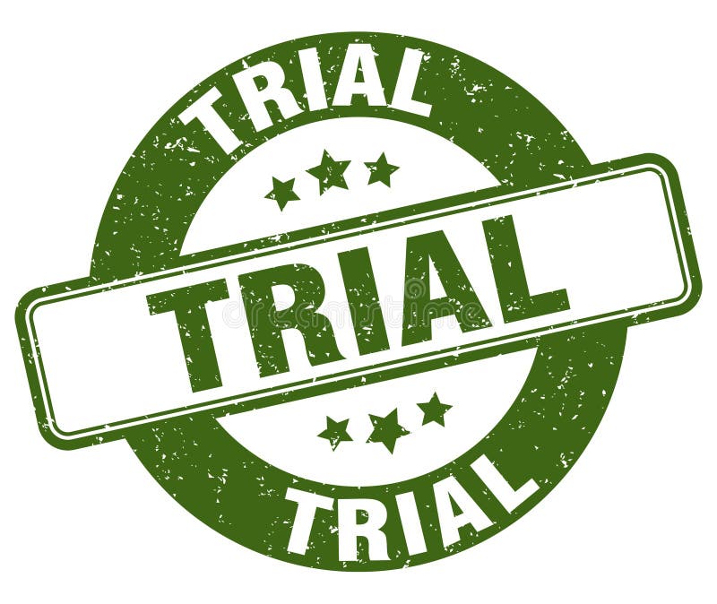 Trial Stamp. Trial Label. Round Grunge Sign Stock Vector - Illustration ...