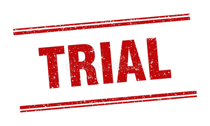 Trial Stamp. Trial Square Grunge Sign Stock Vector - Illustration of ...