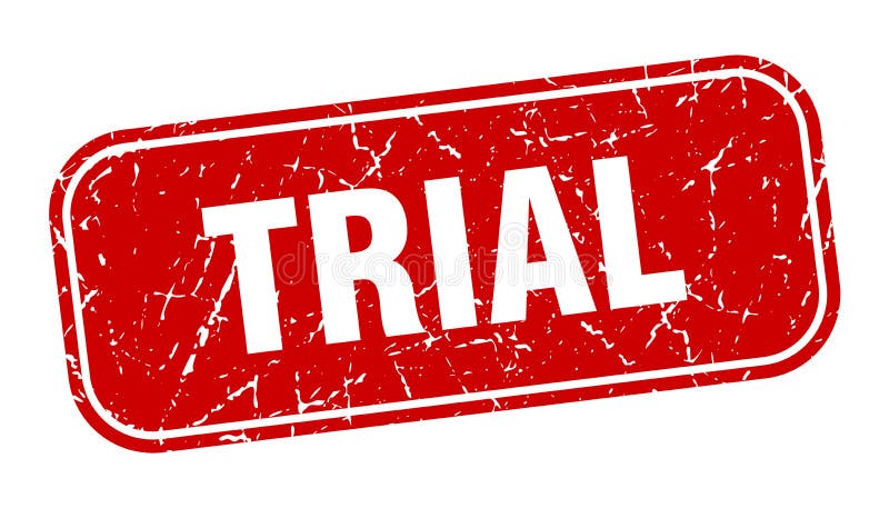 Trial Stamp. Trial Square Grungy Isolated Sign. Stock Vector ...