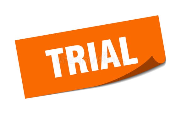 Trial sticker. stock vector. Illustration of paper, banner - 153667473