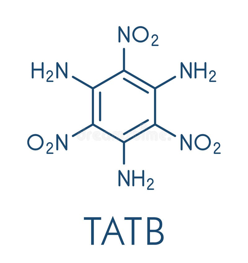 Triaminotrinitrobenzene TATB Explosive Molecule. Skeletal Formula ...