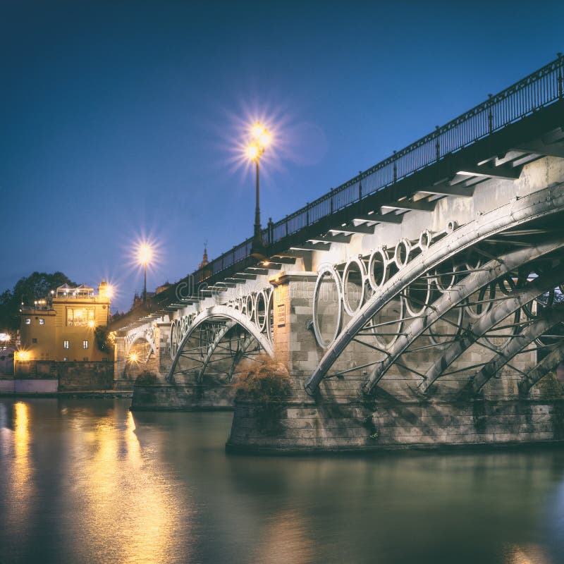 Triana Bridge stock image. Image of guadalquivir, bridge - 43158117