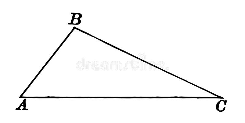 Triangle ABC Vintage Illustration Stock Vector - Illustration of black ...