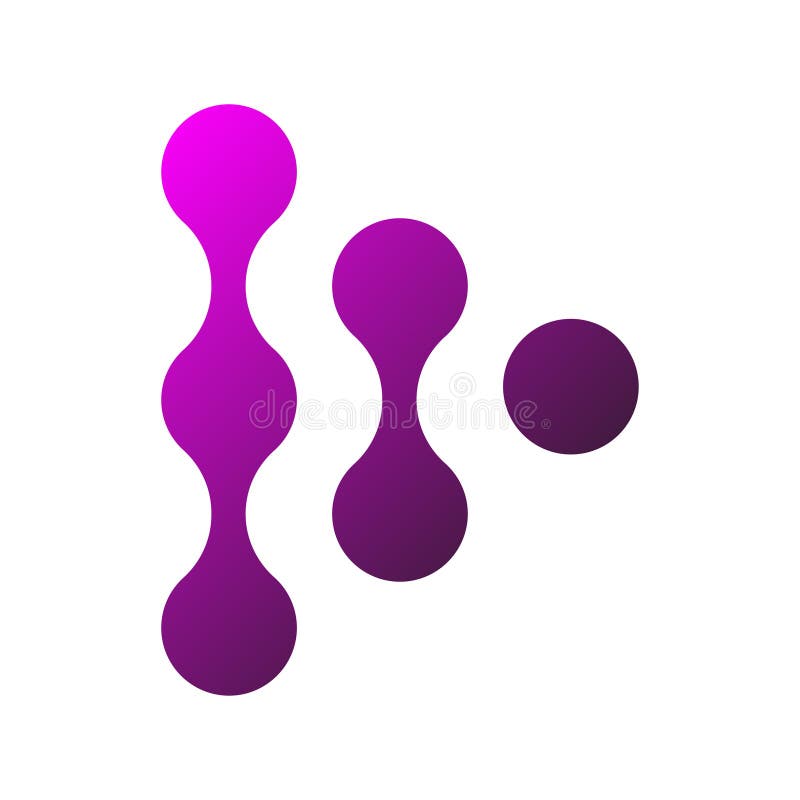 Triangle Abstract Asymmetric Dots Logo. Illustration Vector Stock ...