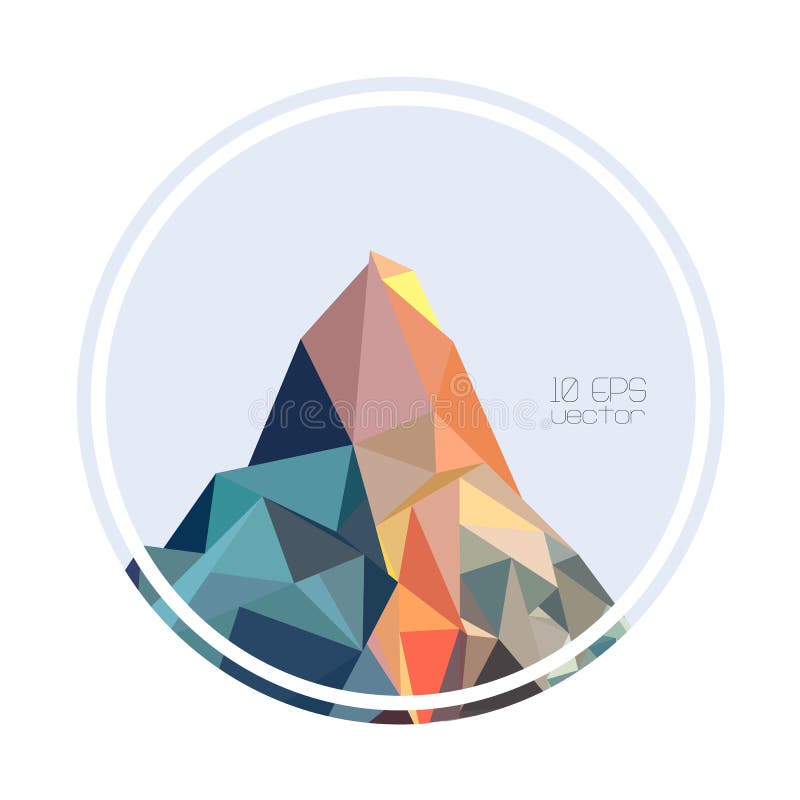 Triangle abstract mountain stock vector. Illustration of polygonal ...
