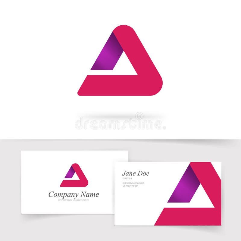 Triangle Abstract Vector Logo, Red Gradient Logotype Isolated, Modern ...