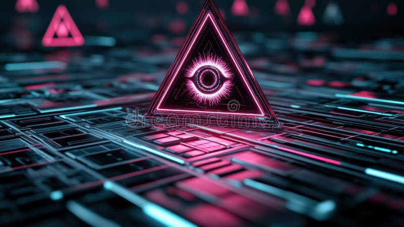 A Triangle with an All Seeing Eye in the Middle of it, AI Stock Photo ...