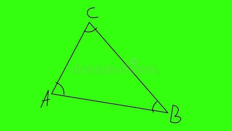 Triangle Animation on Green Screen. Stock Footage - Video of green ...