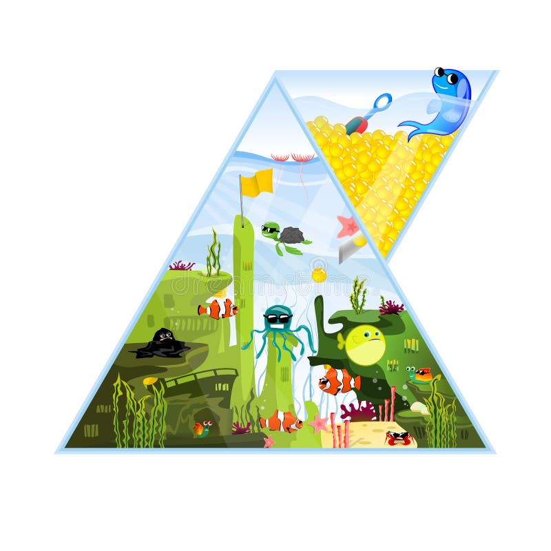 Triangle Aquarium Vector Illustration Stock Vector - Illustration of ...