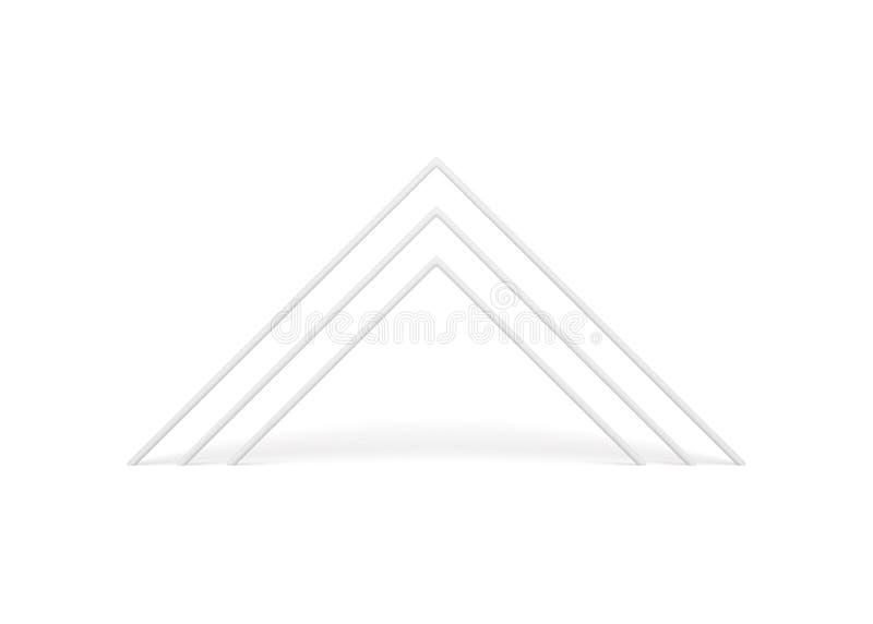 Triangle Arch White Corner Structure Multilevel Entrance Stage ...